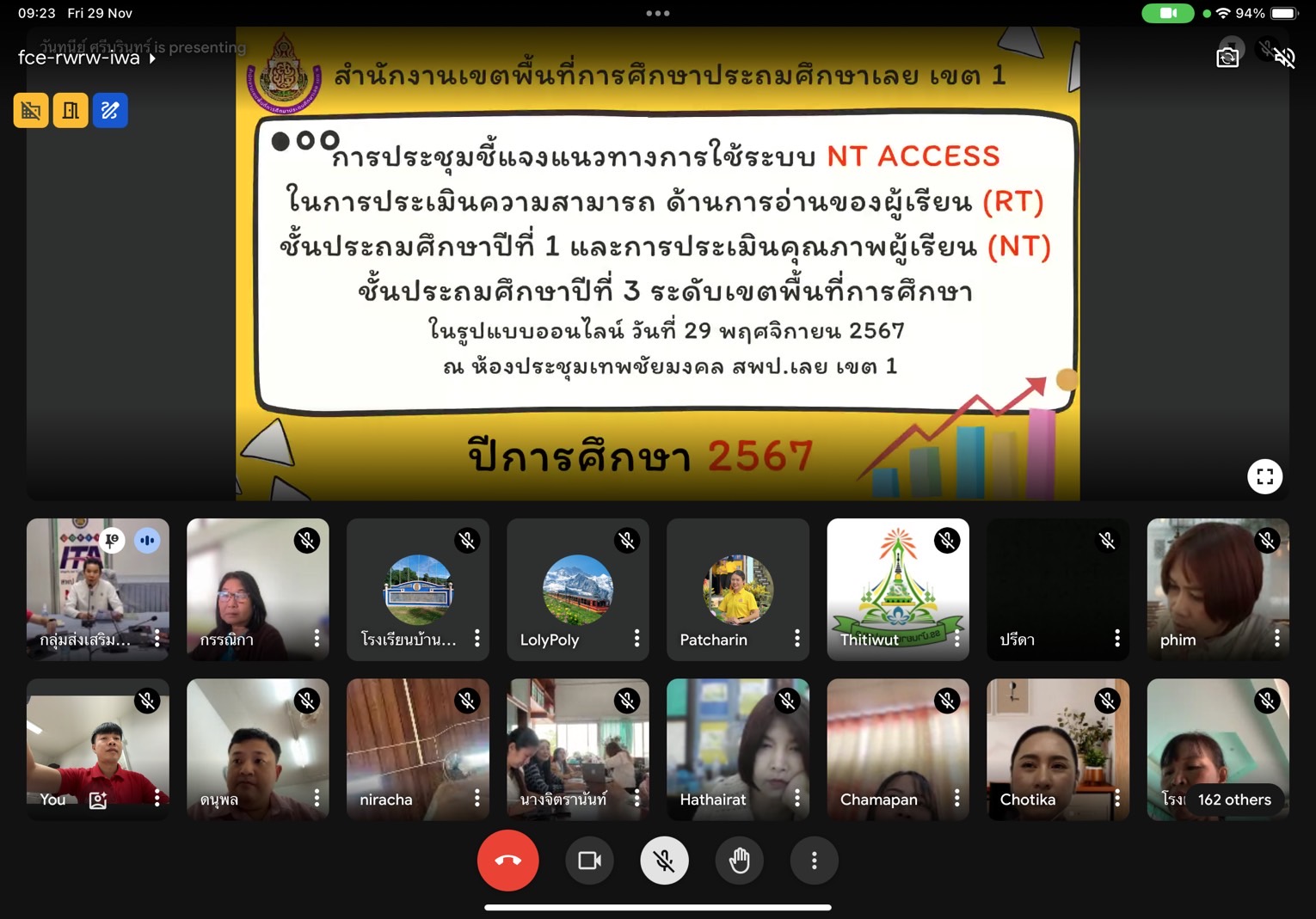 การประชุมชี้แจงแนวทางการใช้ระบบ NT Access for RT&NT และการประเมินความสามารถด้านการอ่านของผู้ ...